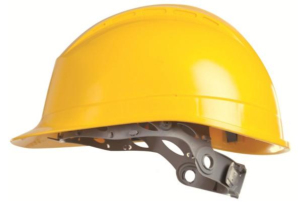Buy Mallcom HDPE Yellow Non Ventilated Safety Helmets Diamond I online ...