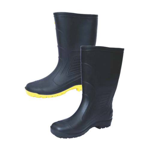 Buy PVC Rubber Toe Safety Shoes Black online at best rates in India | L ...