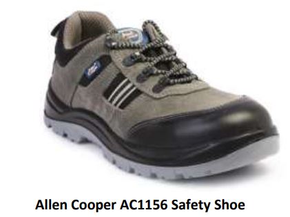 Buy Allen Cooper AC-1156 Suede Leather Steel Toe Safety Shoes Grey ...