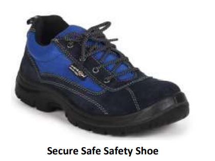 Buy Secure Safe Suede Leather Steel Toe Safety Shoes Blue online at ...