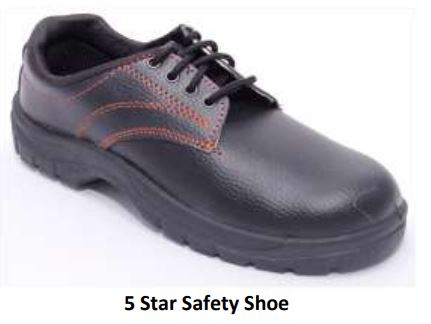 Buy Five Star Synthetic Leather Steel Toe Safety Shoes Black online at ...