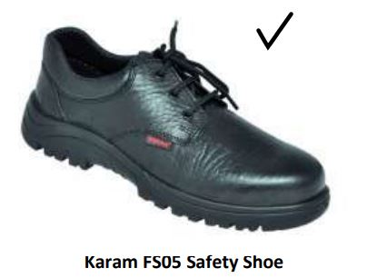 Buy Karam FS05 Barton Print Leather Steel Toe Safety Shoes Black online ...