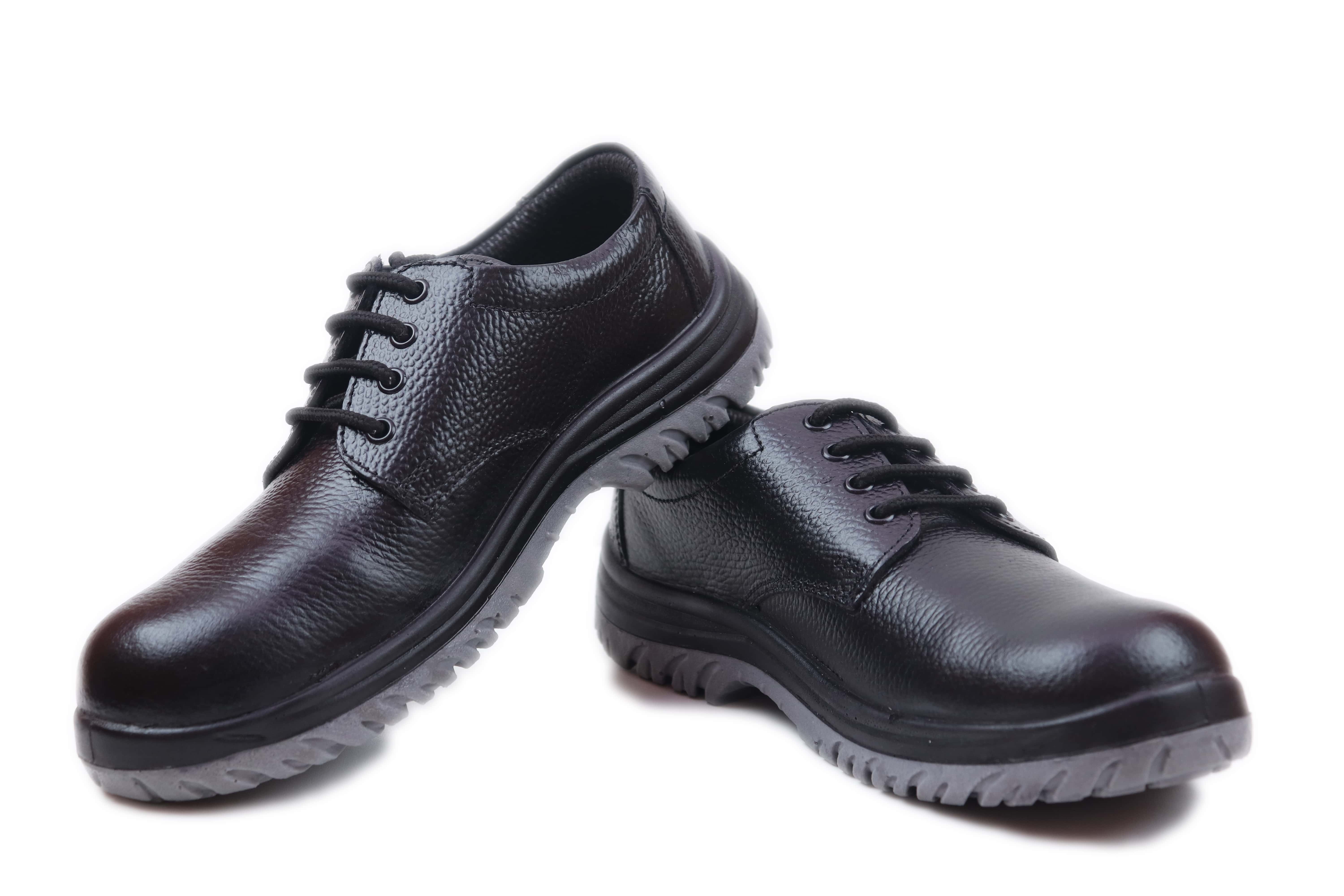 Buy SAFER SA 1208 Real Leather Steel Toe Safety Shoes Black online at ...