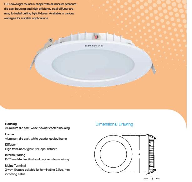 Buy Ensave 9 W Round 120 mm LED Panel Lights Recessed Mounted online at ...