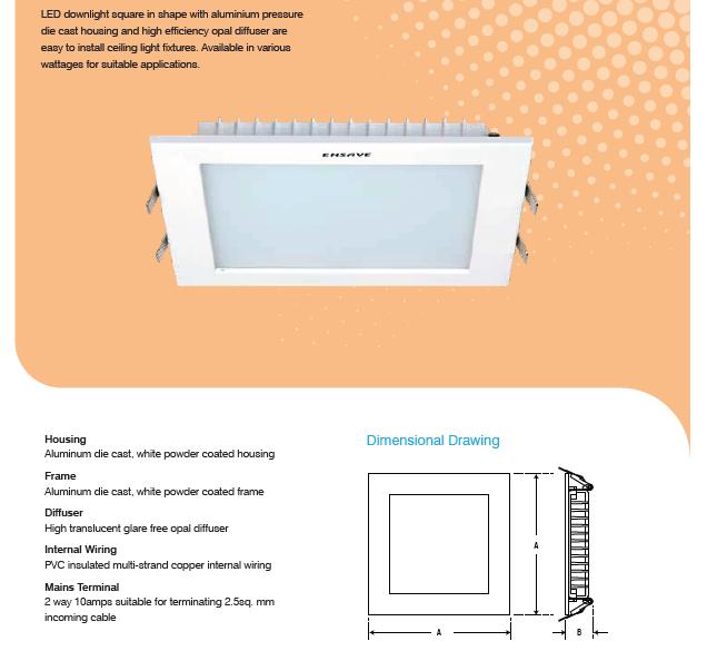 Buy Ensave 12 W Rectangular 150 x 44 mm LED Panel Lights Recessed ...