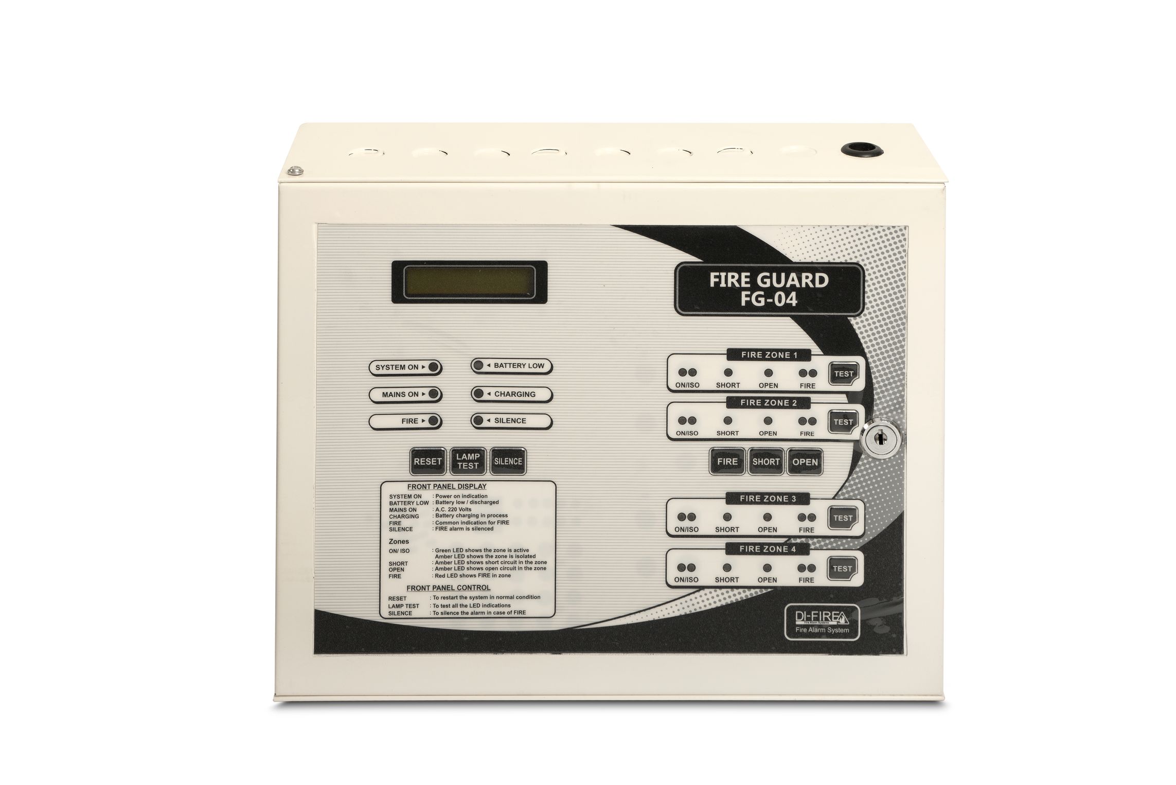 Buy Digital 8 Zone Fire Alarm Control Panel FG04 online at best rates ...