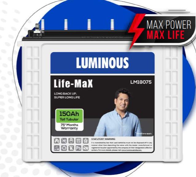 Buy LUMINOUS Life-Max Inverter 12 V 150 Ah Lead Acid Batteries online ...