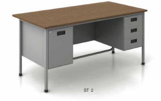 Buy Featherlite Executive Office Tables Brown Steel online at best ...