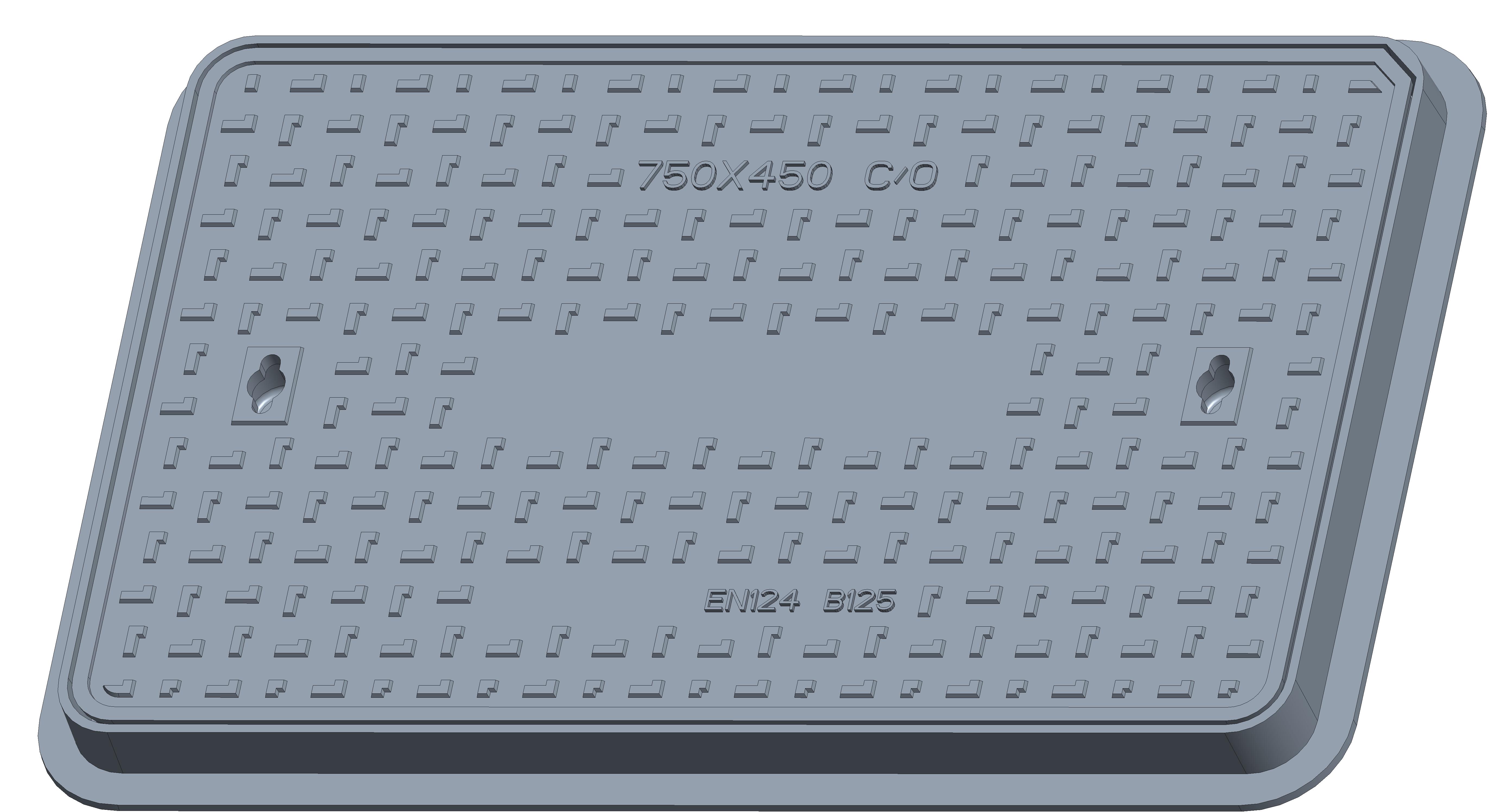 Buy NIF manhole covers Cast Iron Rectangular Solid Top Manhole Cover ...