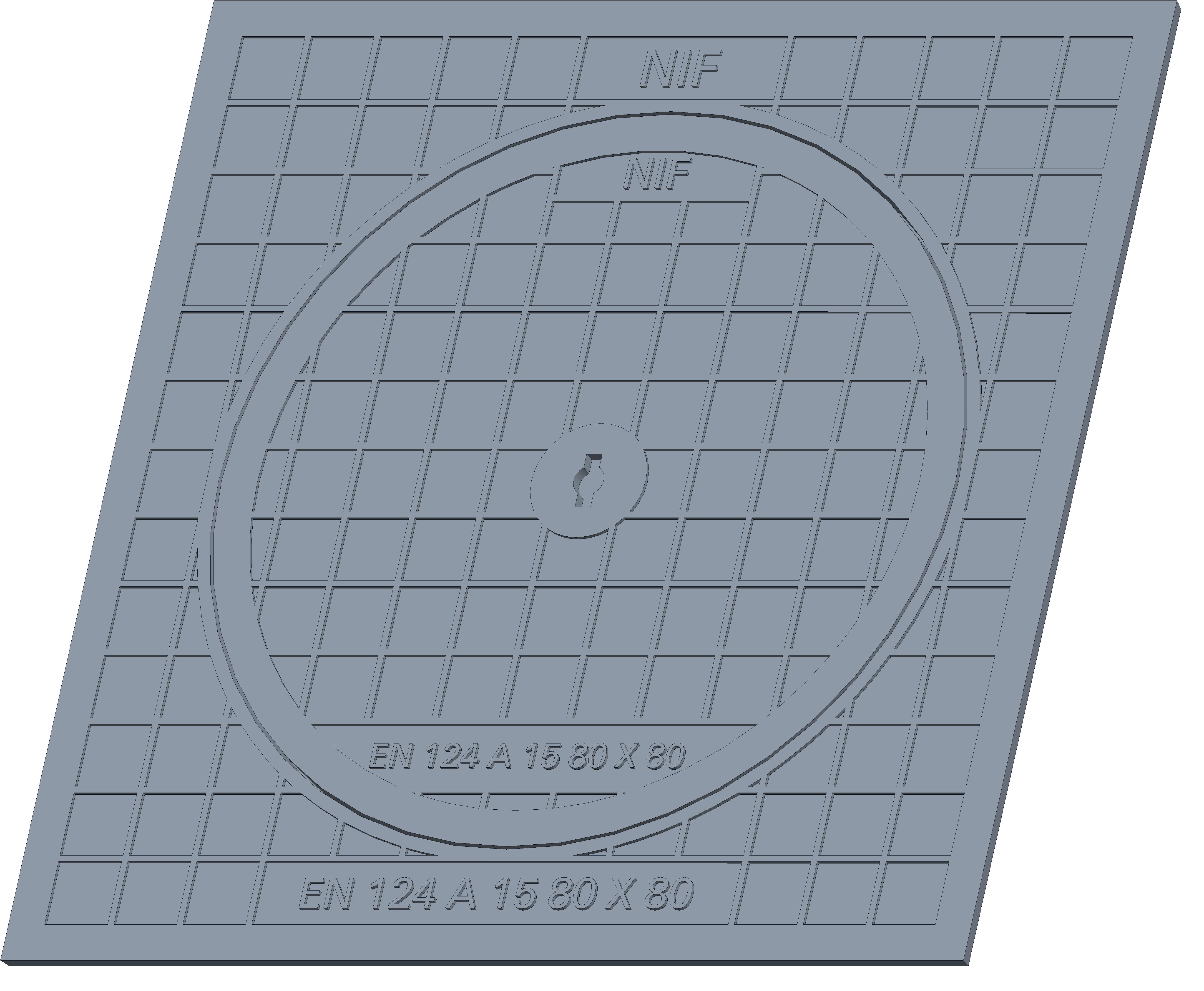 Buy NIF manhole covers Ductile Iron Square Square frame circular cover ...