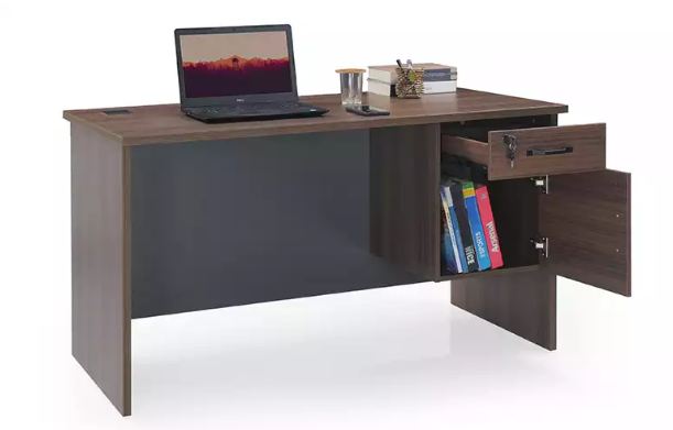 Buy Executive Office Tables Walnut HDF with Melamine Finish online at ...