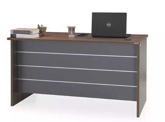 Buy Executive Office Tables Walnut HDF with Melamine Finish online at ...
