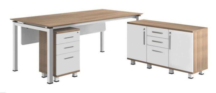 Buy Executive Office Tables inntal Beech & Moldau Acacia MDF PVC Foiled ...