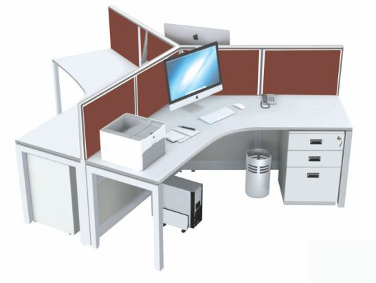 Buy Workstation Office Tables Frosty White PLPB, MDF Board, Metal ...