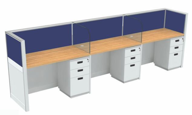 Buy Computer Office Tables Inntal Beech & Silver Grey PLPB and MDF ...