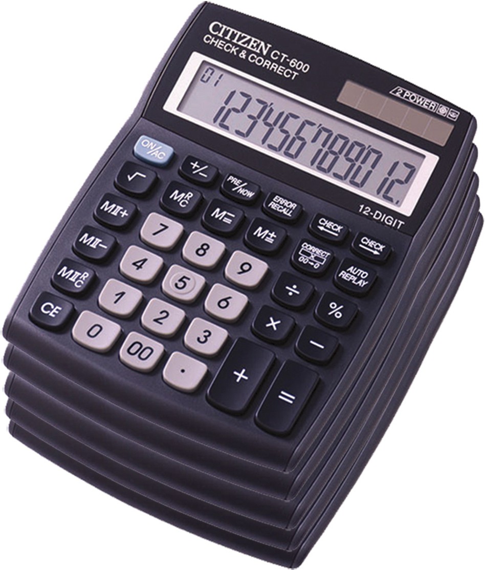 Buy Citizen CT-600J(Pack of 5) Basic 12 Digit Calculator online at best ...