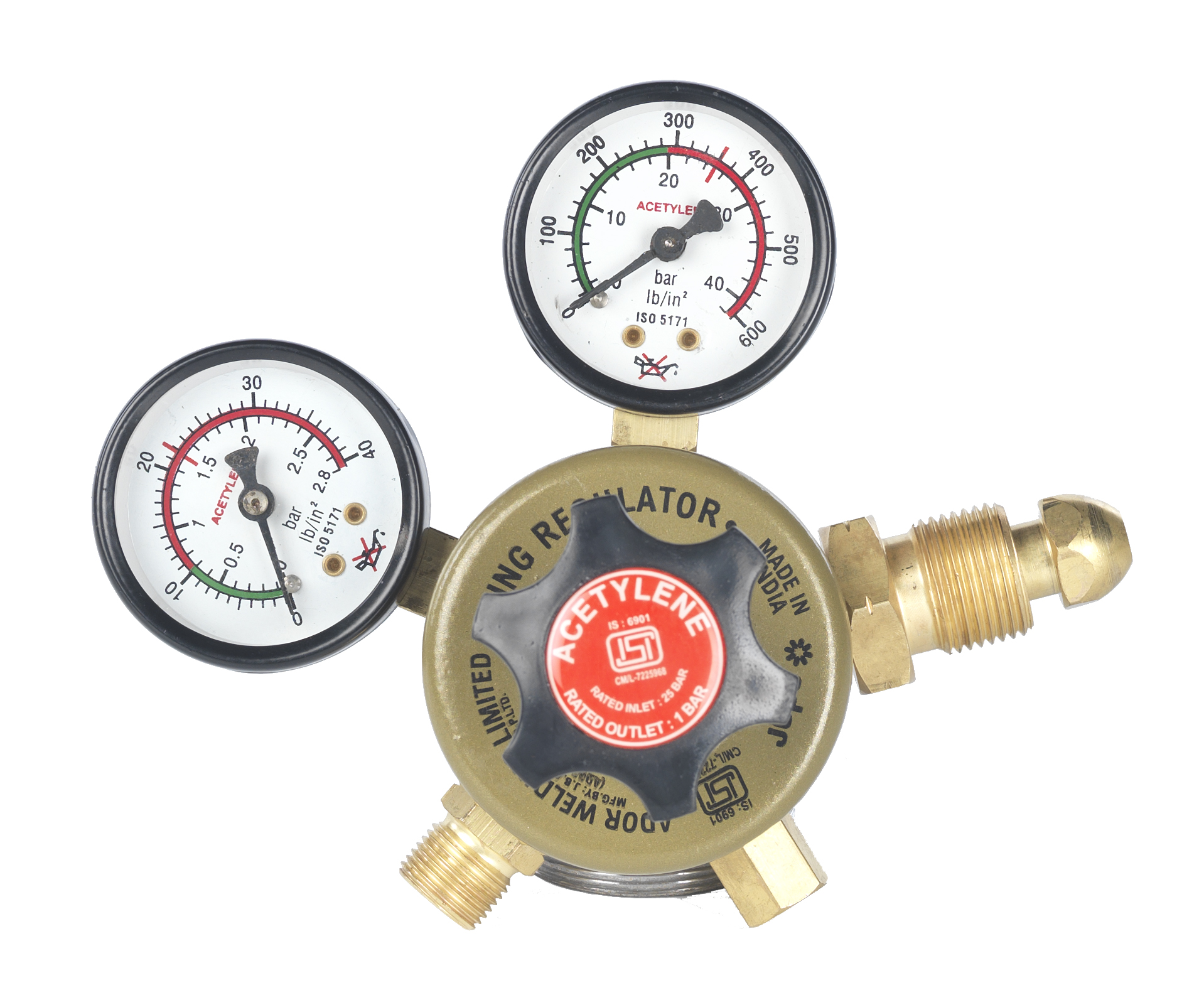 Buy Ador 20 bar Gas Regulator Regulators Acetylene 1.5 bar online at ...