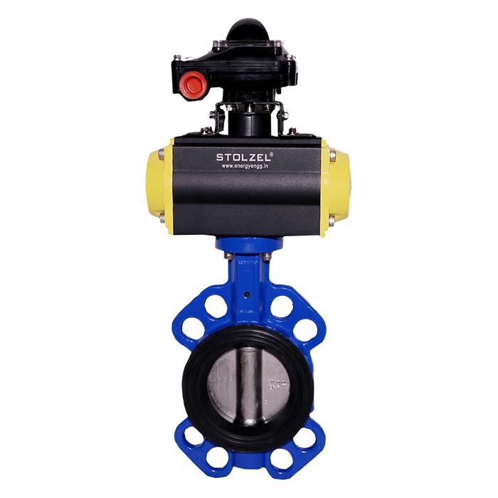 Buy STOLZEL 40 - 600 mm Pneumatic CI Butterfly Valves Wafer PN 16 ...