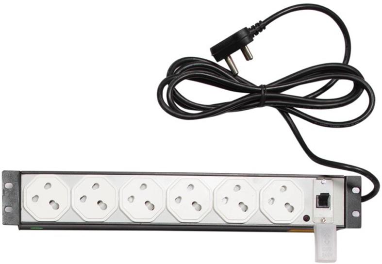 Buy Schneider Electric 6 Octagonal Sockets, 5/15A Horizontal Power ...