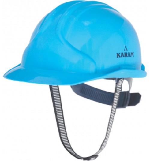 Buy Karam Polymer Blue Ratchet Safety Helmets online at best rates in ...