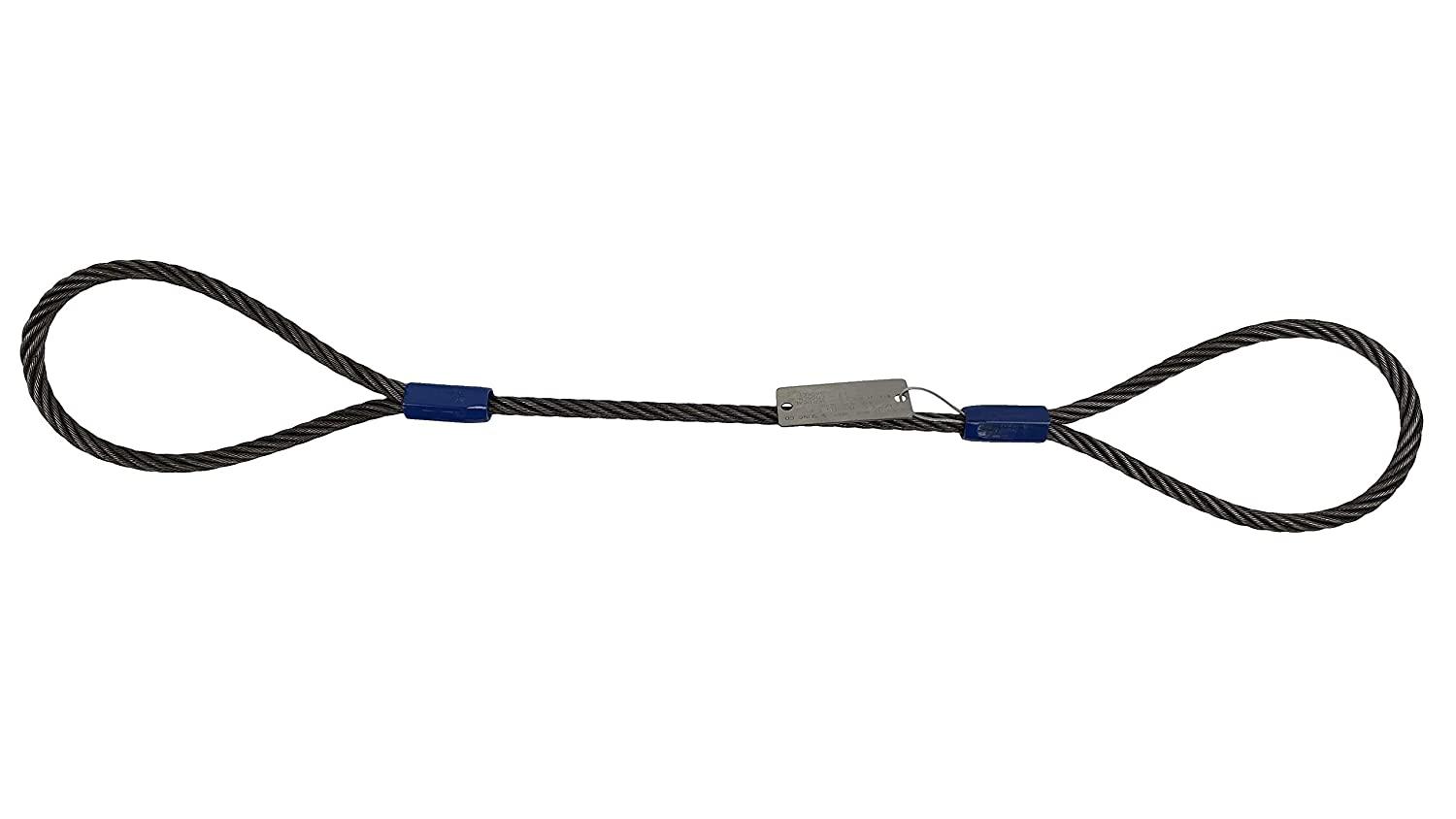 Buy 1 m Eye and Eye Wire Rope Sling 2.5 ton online at best rates in ...