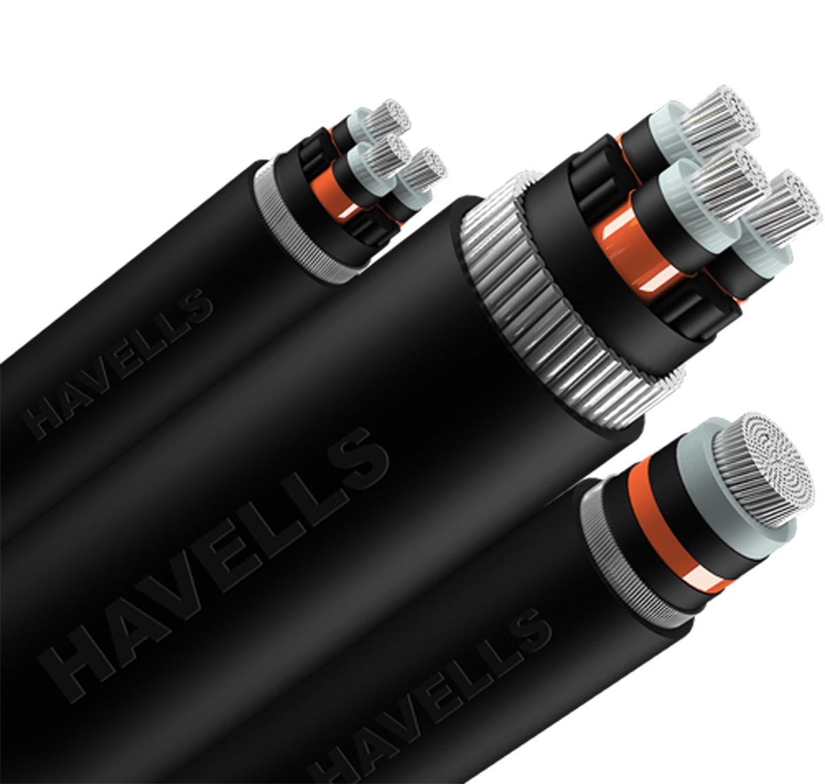 Buy HAVELLS A2XWY/2XWY 3 Core 400 sqmm 11 kV HT XLPE Cable online at ...