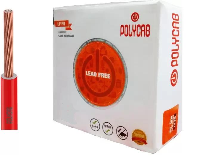 Buy Polycab 4 sqmm FRLF Electric Wire Red 200 m online at best rates in ...