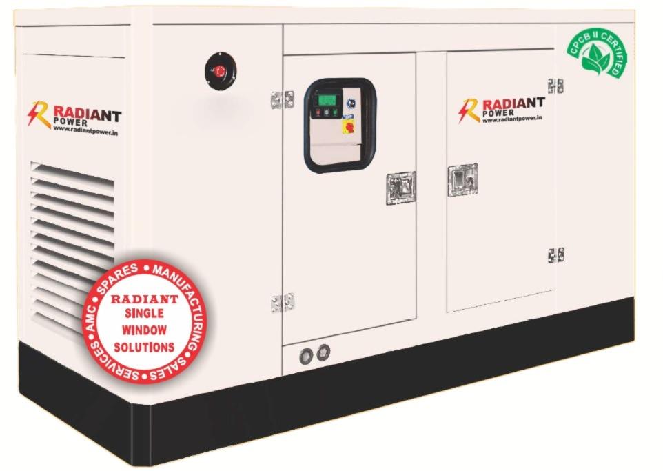 Buy RADIANT POWER Air Cooled 45 kVA Single Phase 100 L Diesel ...