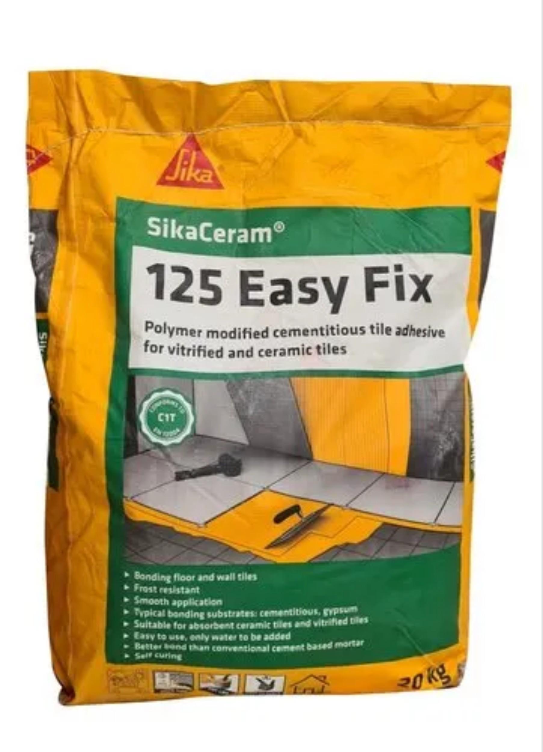 Buy Sika Ceram 125 Easy Fix Cement Based Tile Adhesive 20 kg online at ...