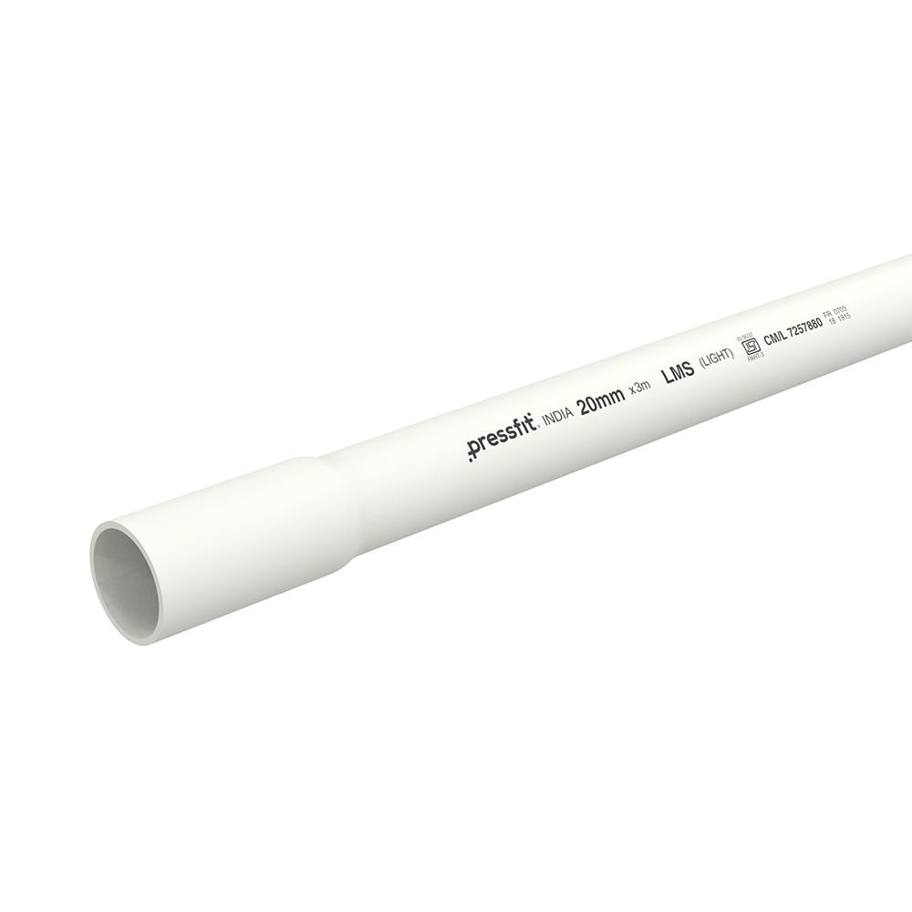 Buy Pressfit PVC Rigid Electrical Conduit 3 m 1.3 mm Ivory online at ...