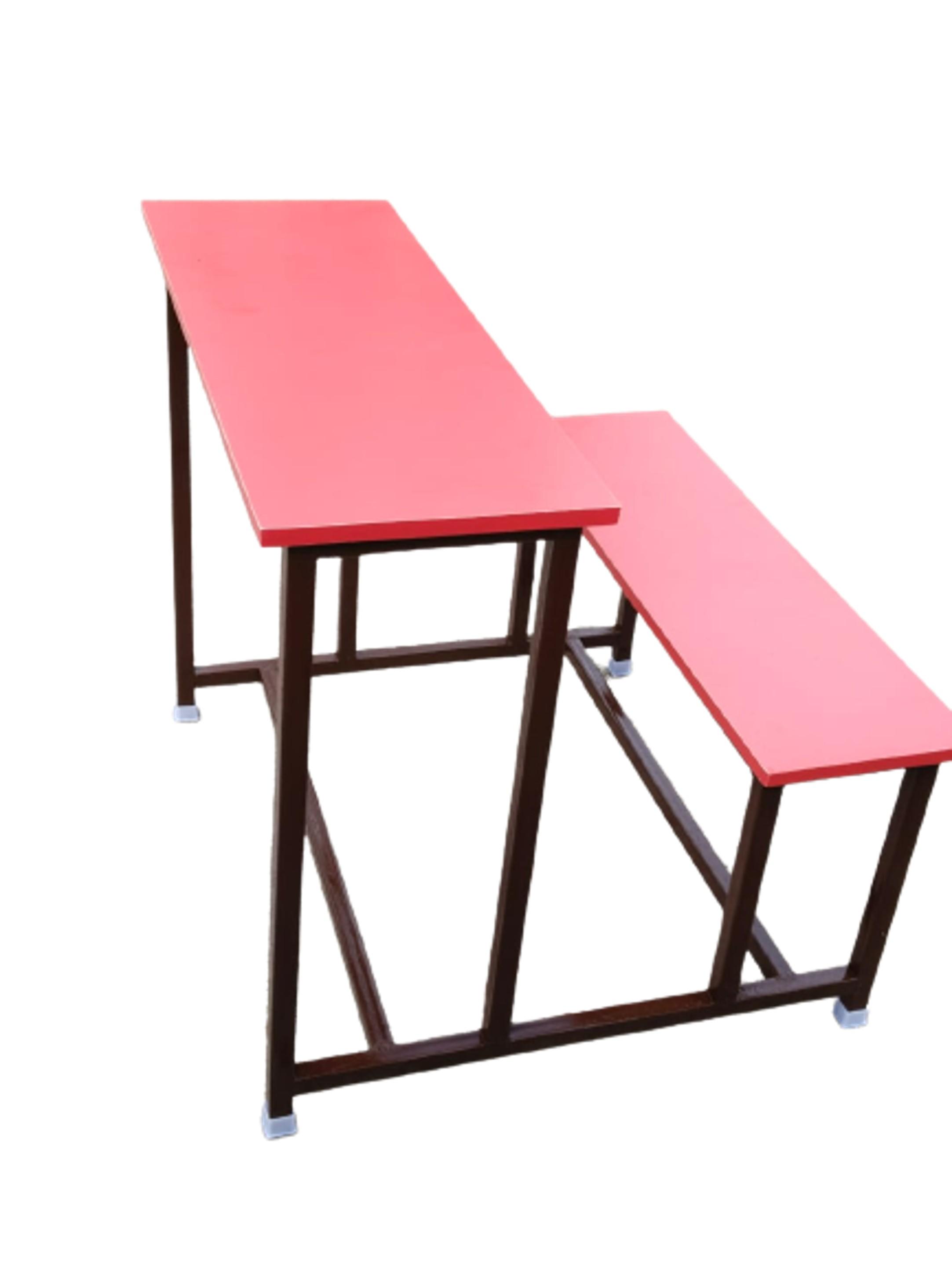 Buy Wooden and Iron 2 Seater Student Bench Desk online at best rates in ...
