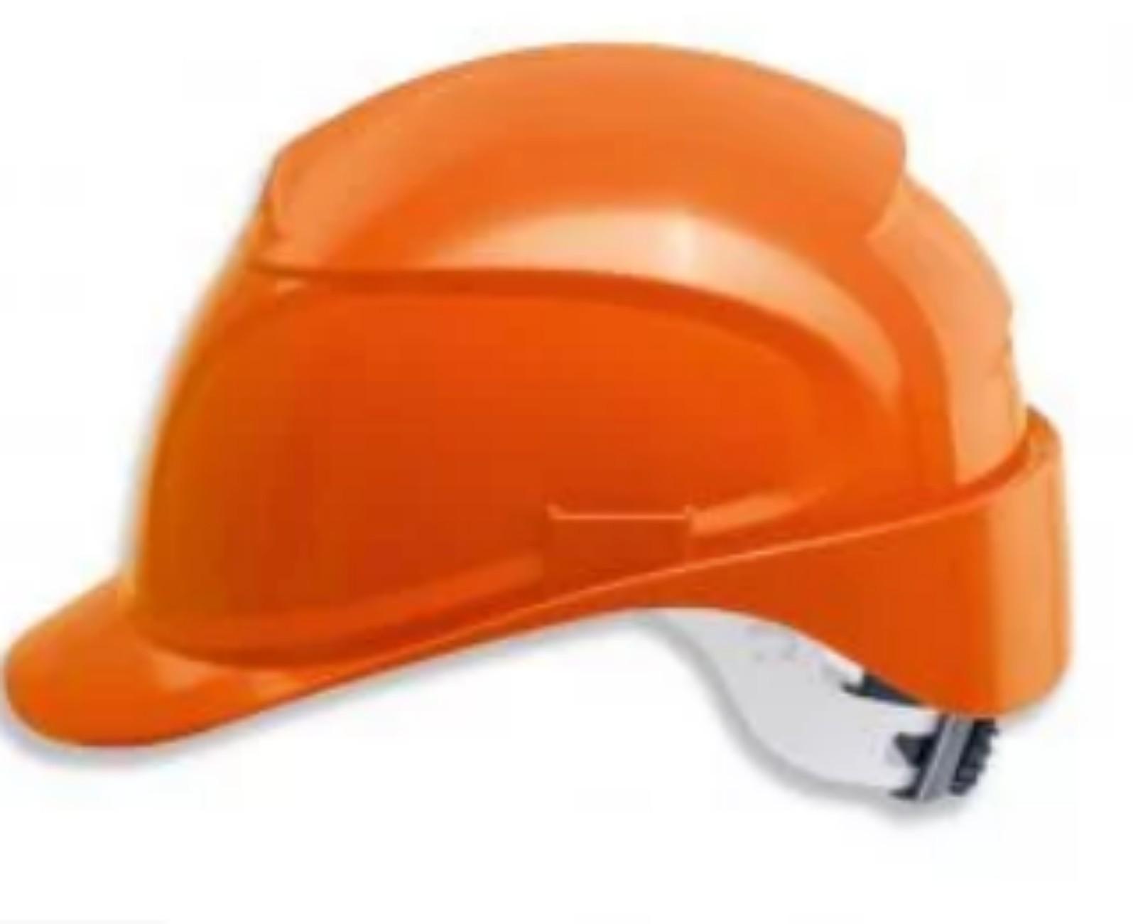 Buy Plastic Orange Air Ventilated Safety Helmets online at best rates ...