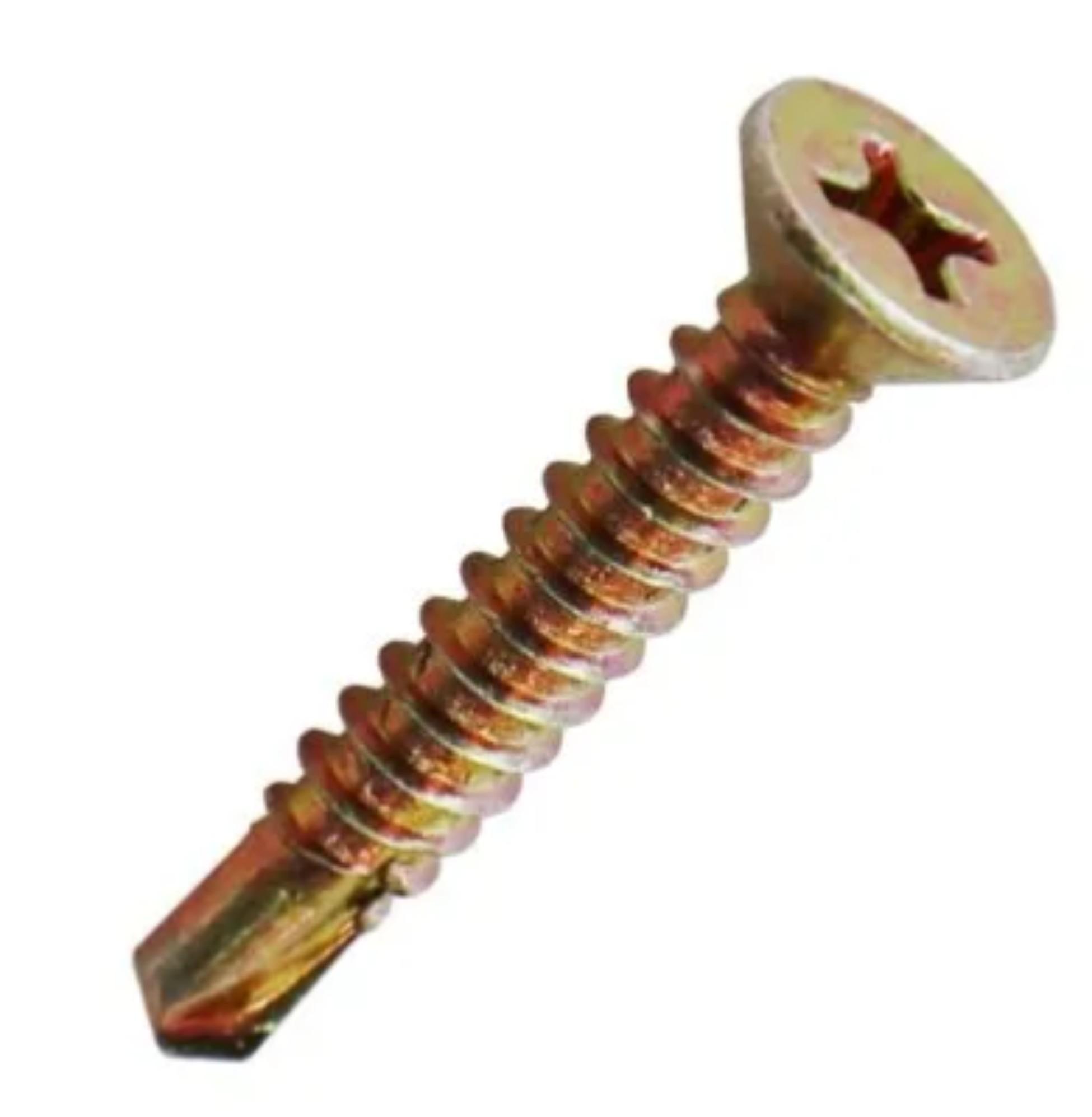 Buy S S Fasteners Flat Head Self Drilling Screw Mild Steel Zinc Plated ...