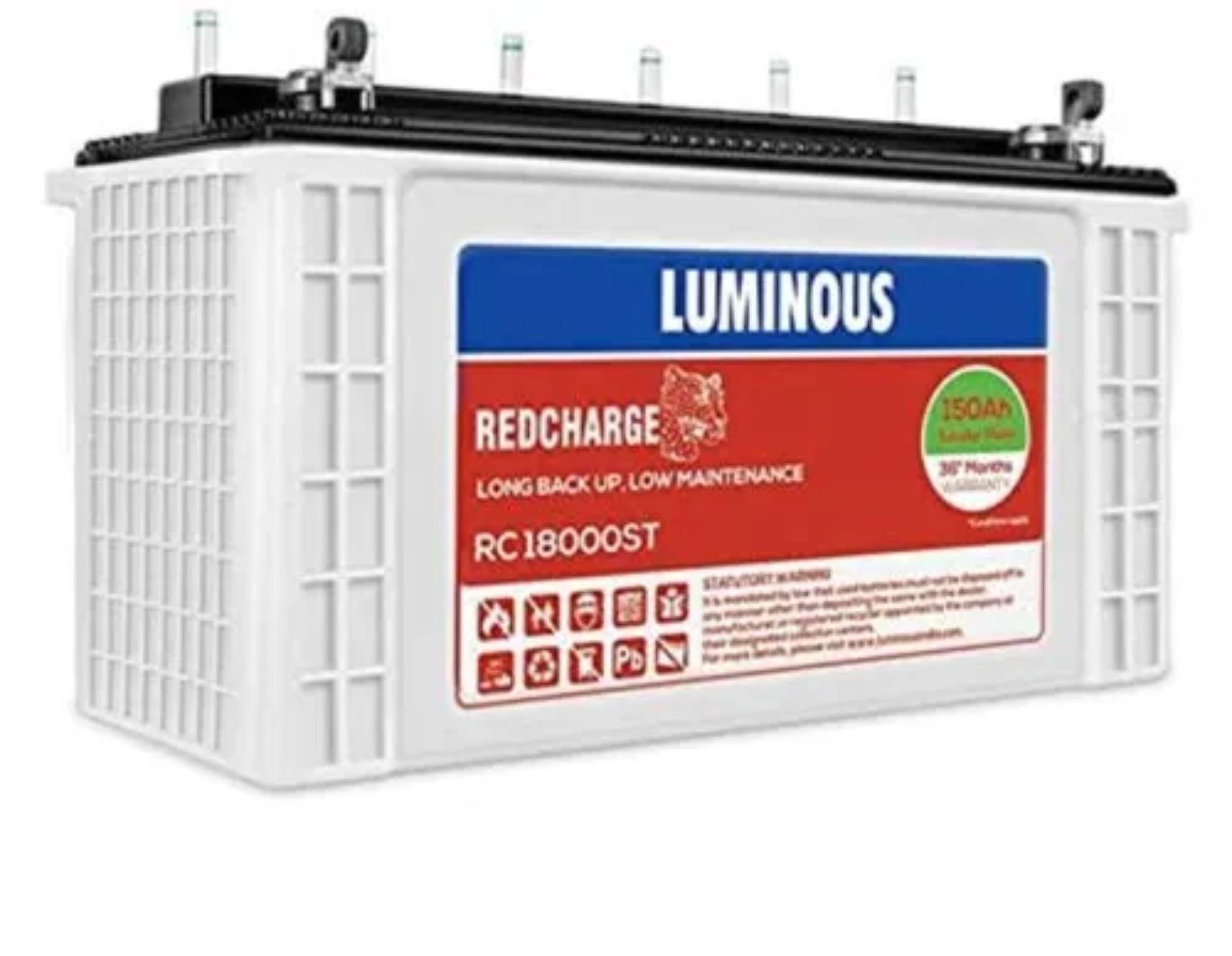 Buy LUMINOUS RC18000ST Tall Tubular 12 V 150 Ah Lead Acid Batteries ...
