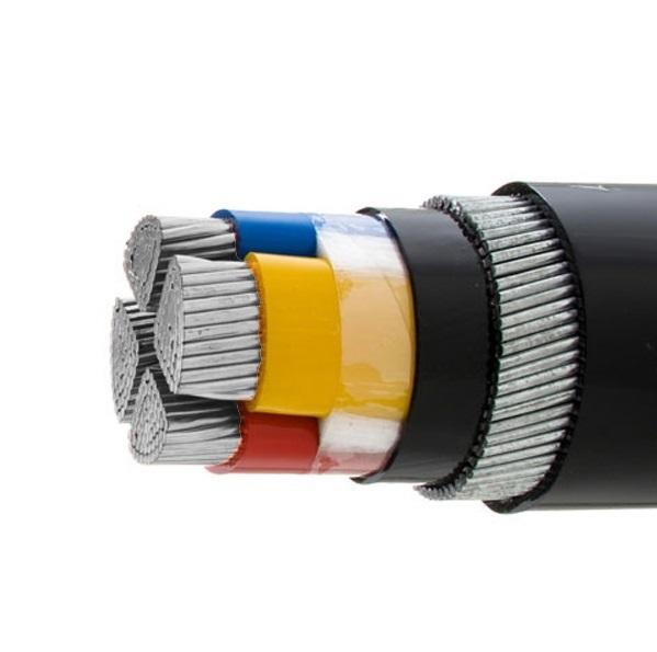 Buy GEMSCAB Aluminium XLPE Galvanized Round Wire PVC LT Power Cables 4 Core 6 sqmm 1.1 kV online ...