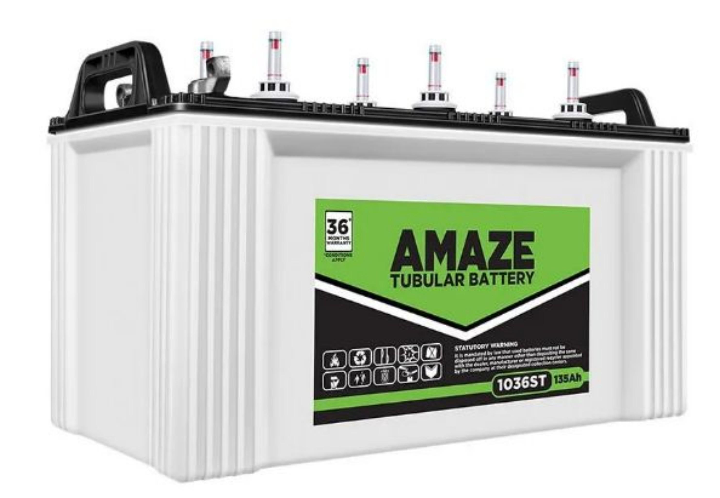 Buy AMAZE 12 V 135 Ah Tubular UPS Battery online at best rates in India ...