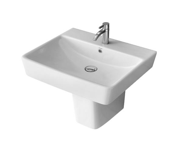 Buy Simpolo Wash Basin SELDOM Half Pedestal online at best rates in ...