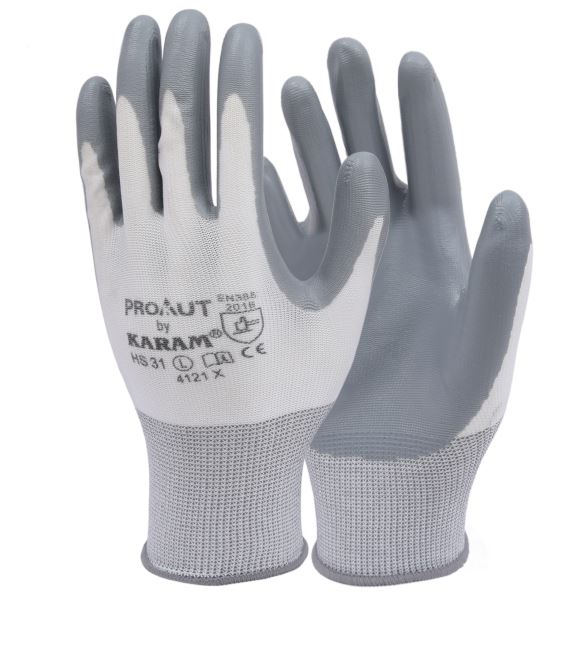 Buy Karam Material Handling Nitrile Safety Gloves HS 31 XL online at ...