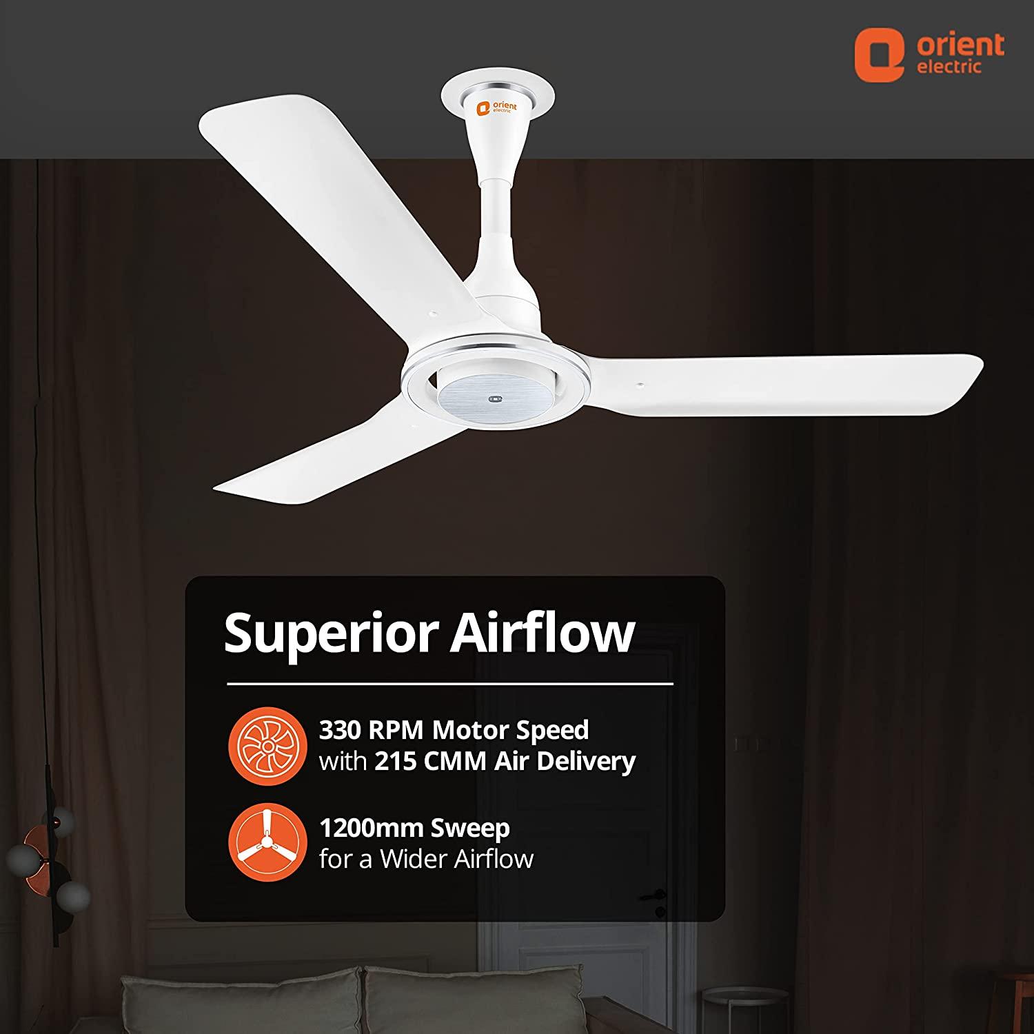 Buy Orient I-Float IOT 1200 mm 3 Blades 28 W Pearl White Ceiling Fans ...