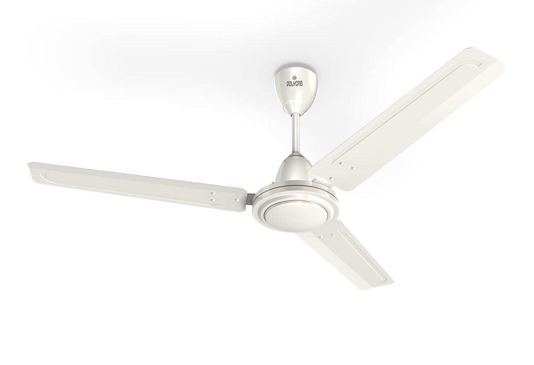 Buy Polycab Zoomer 600 mm 3 Blades 75 W Ivory White Ceiling Fans online ...