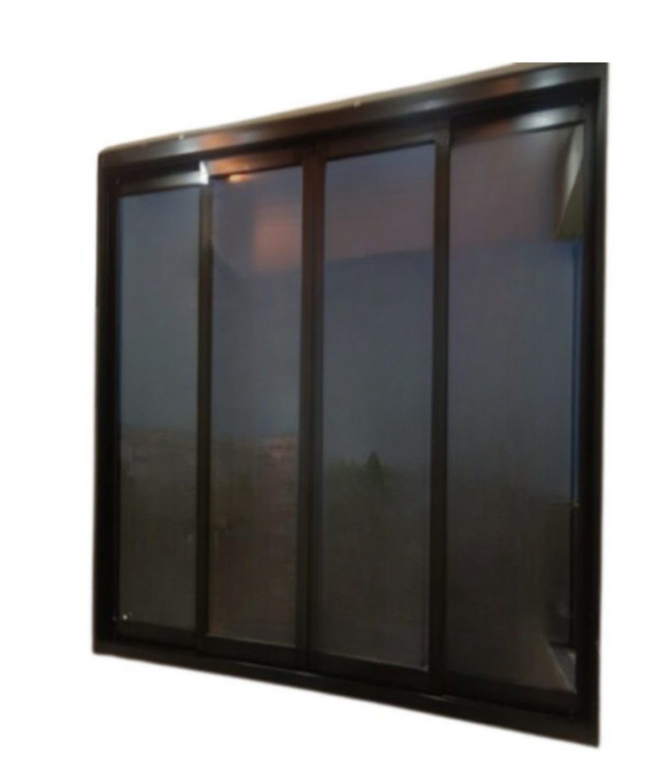 Buy FABRICATION HUB Casement 2 Track 4 Panel Black uPVC Window 6 x 4 ft ...
