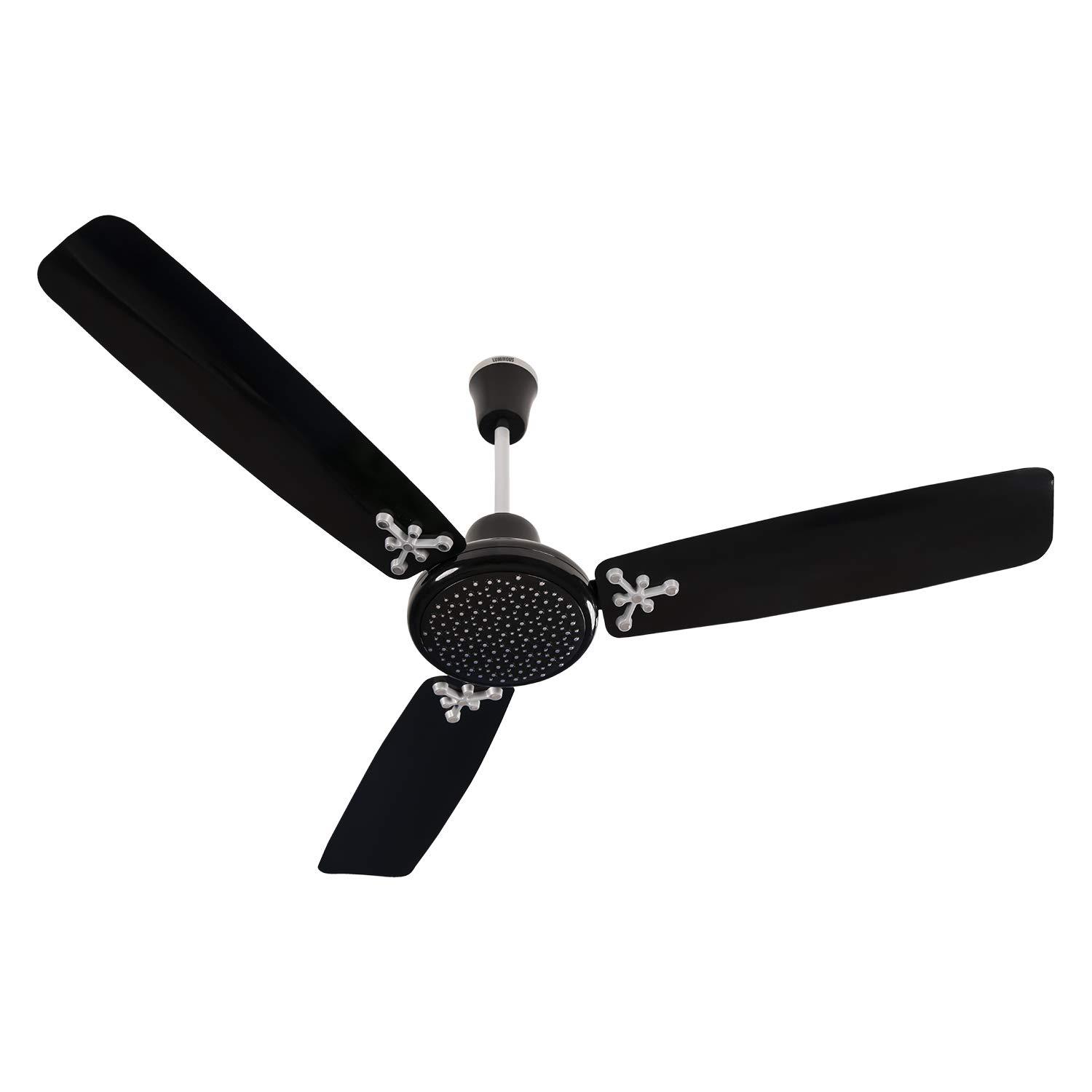Buy LUMINOUS Standard 1200 mm 3 Blades 75 W Black Ceiling Fans online ...