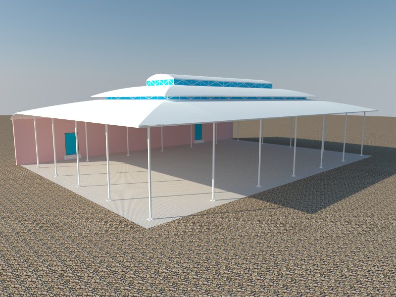 Buy Texsys Tensile Membrane Prefab Weather Shed online at best rates in ...