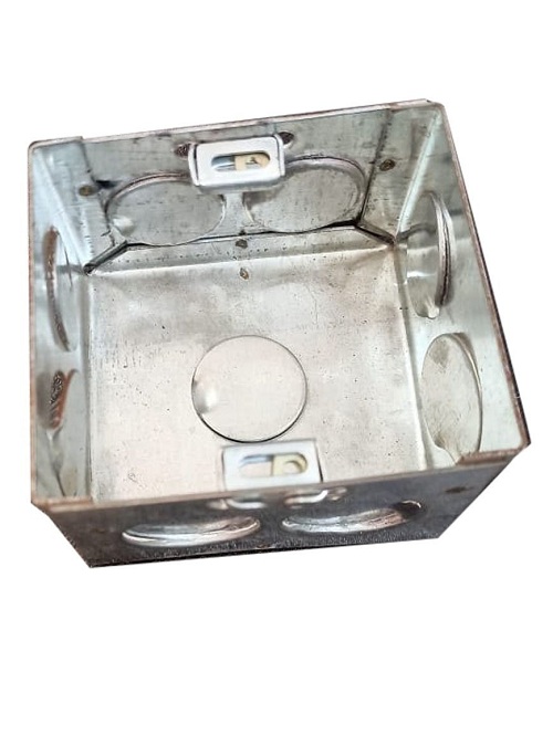 Buy RNJ Mild Steel Silver 2 Module 4 Ways Modular Gang Box online at ...