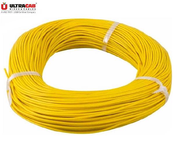 Buy Ultracab 6 sqmm ZHFR Electric Wire Yellow 180 m online at best ...