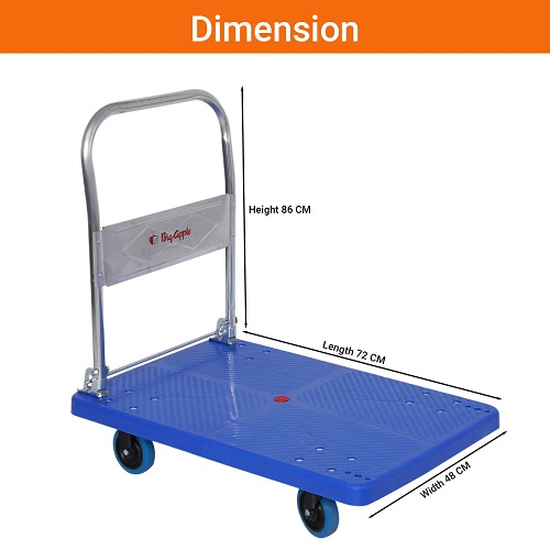 Buy Bigapple 4 Wheel Platform Trolley 150 kg online at best rates in ...