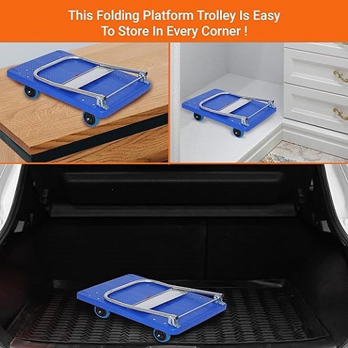 Buy Bigapple 4 Wheel Platform Trolley 150 kg online at best rates in ...