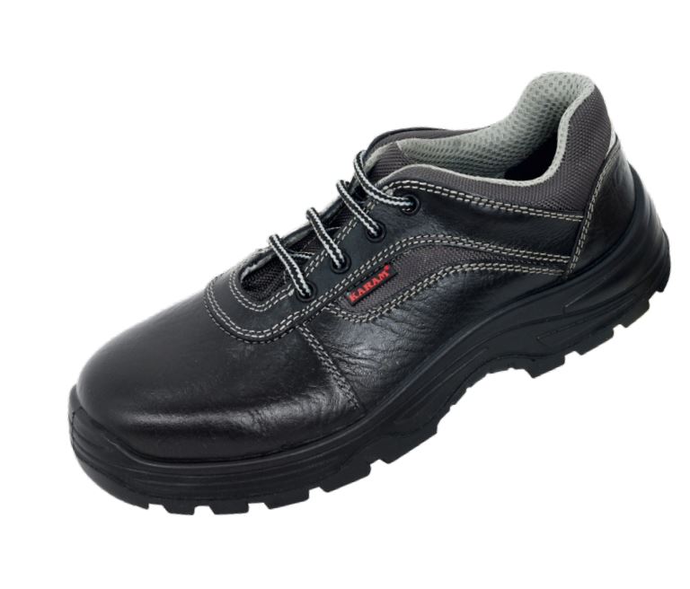 Buy Karam FS 113RO Leather Steel Toe Safety Shoes Black online at best ...