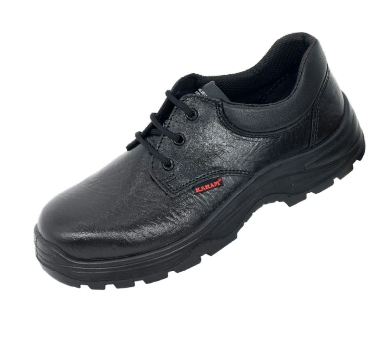Buy Karam FS 05RO Leather Steel Toe Safety Shoes Black online at best ...