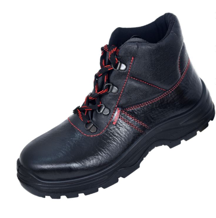 Buy Karam FS 21RO Leather Steel Toe Safety Shoes Black online at best ...